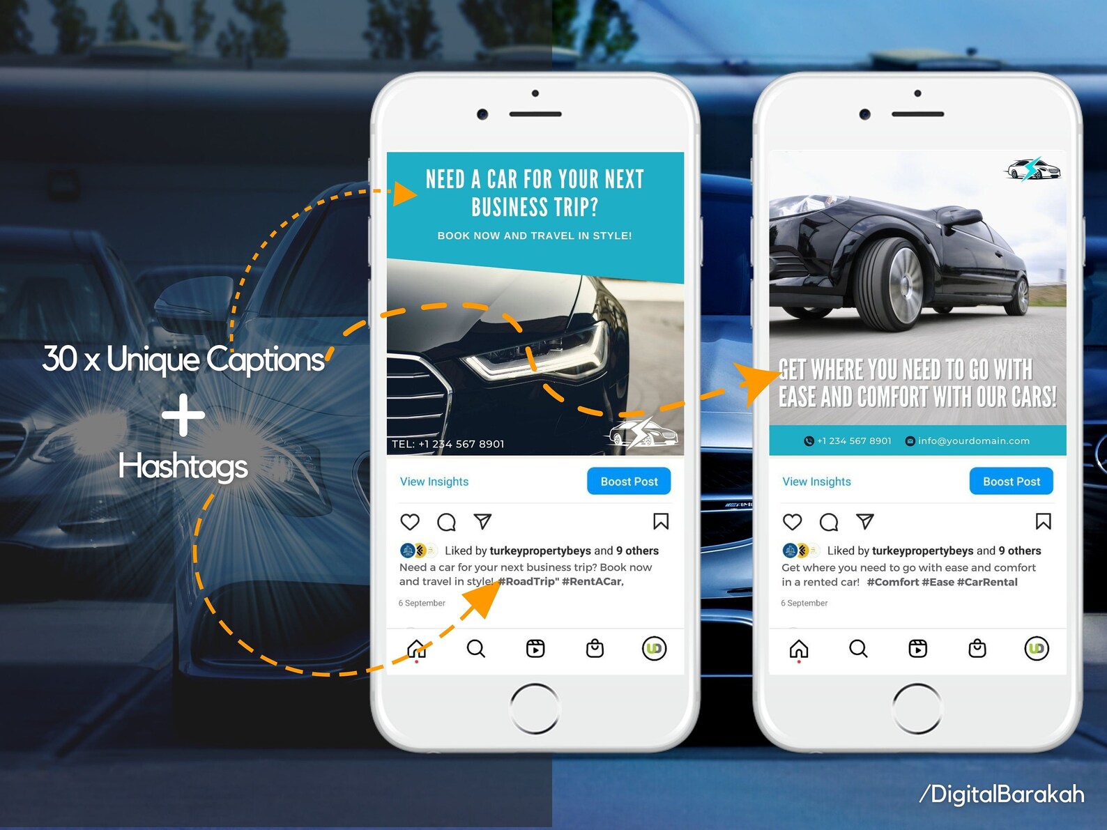 30 Car Rental Social Media Captions, Rent a Car Social Media Content ...