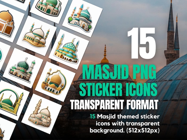 Masjid Sticker Icons | Masjid PNG Icons | Mosque PNG Icons | Mosque ...