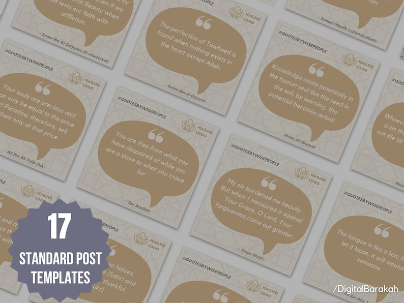 34 X Islamic Quotes Social Media Designs + Content + Hashtags | Islamic ...