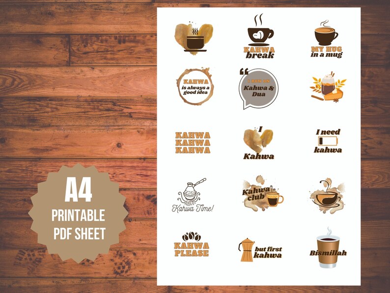 Kahwa / Coffee Sticker Icons | Coffee Lovers PNG Icons and Clipart ...