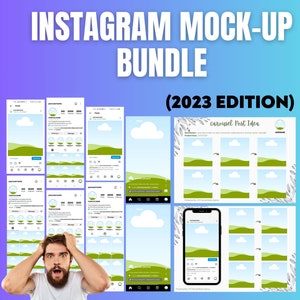 Instagram Mockup Templates Ig Profile Mockup Instagram Feed Template ...