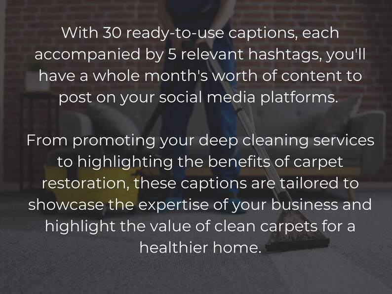 Social Media Captions for Carpet Cleaning | Social Media for Carpet ...