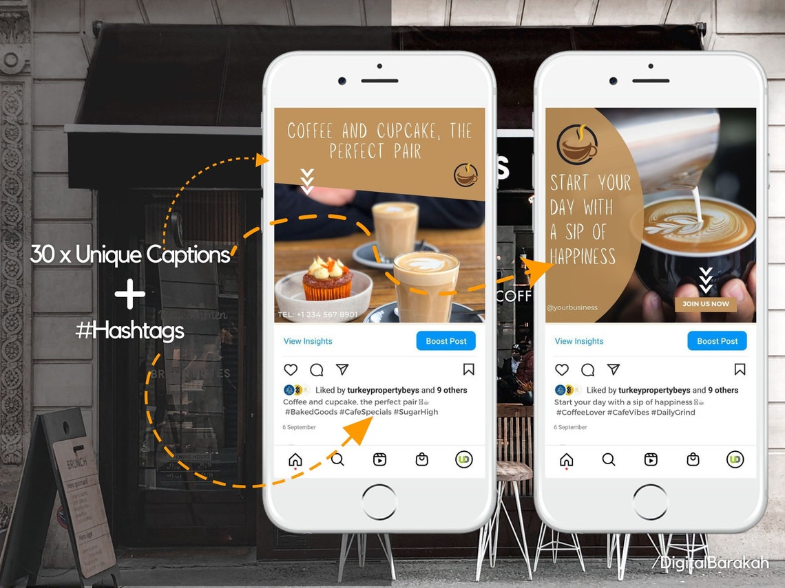 30 Cafe Social Media Captions, Coffee Shop Social Media Content | Cafe ...