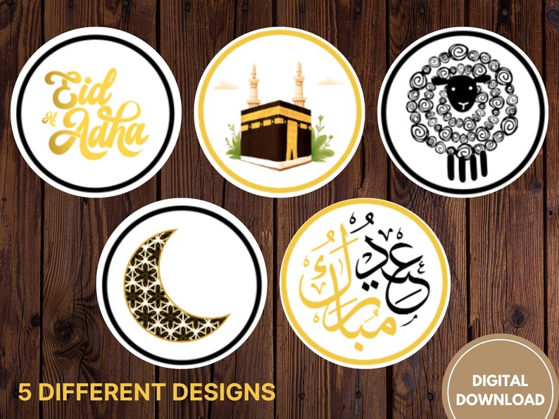 Eid Al Adha Mubarak Cupcake Toppers Printable | Printable Eid Mubarak ...