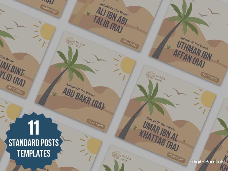 44 X Social Media Designs on Sahaba | Written Content + Hashtags ...