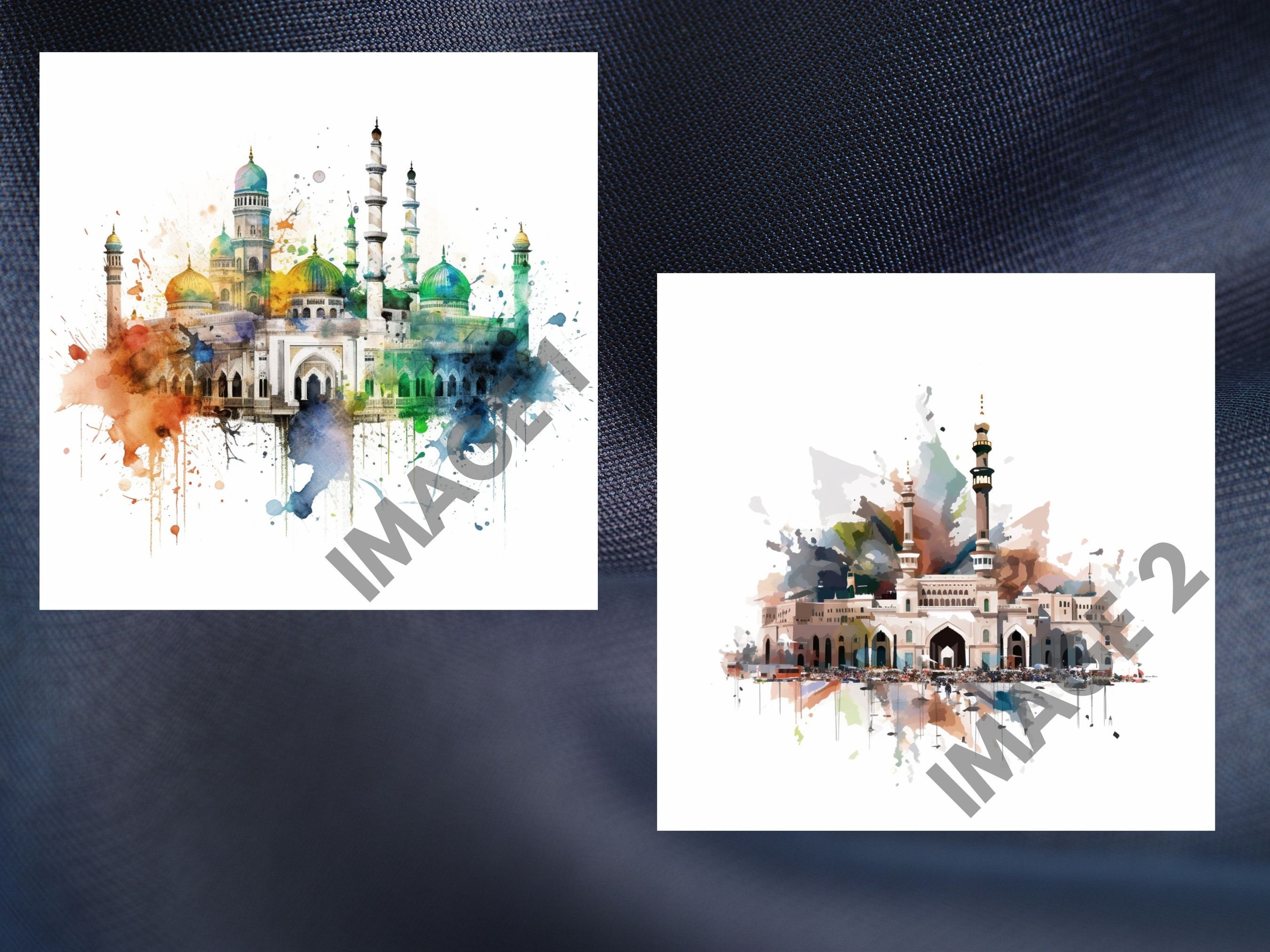 8 X AI Generated Islamic Art Patterns / Mosque Clipart in PNG Format ...