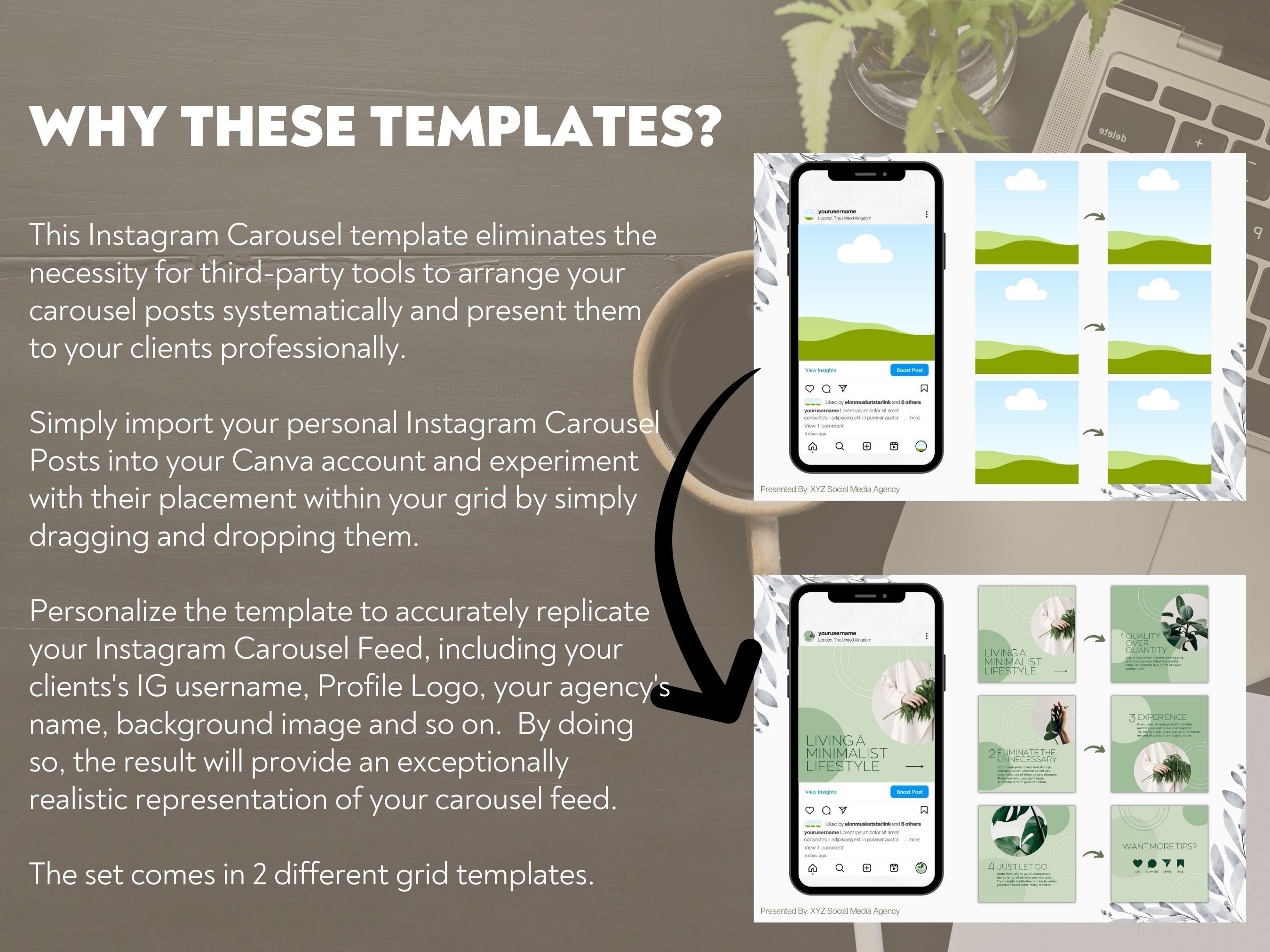 Instagram Carousel Mockup | Carousel Feed Mockup | Instagram Carousel ...