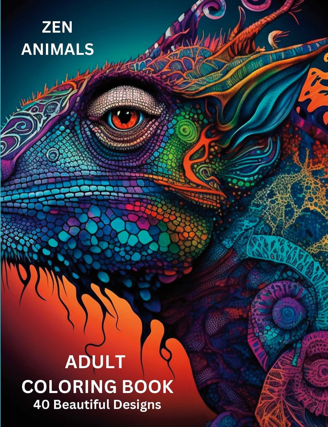 ZEN ANIMALS VOL 2: Adult Coloring Book - Etsy