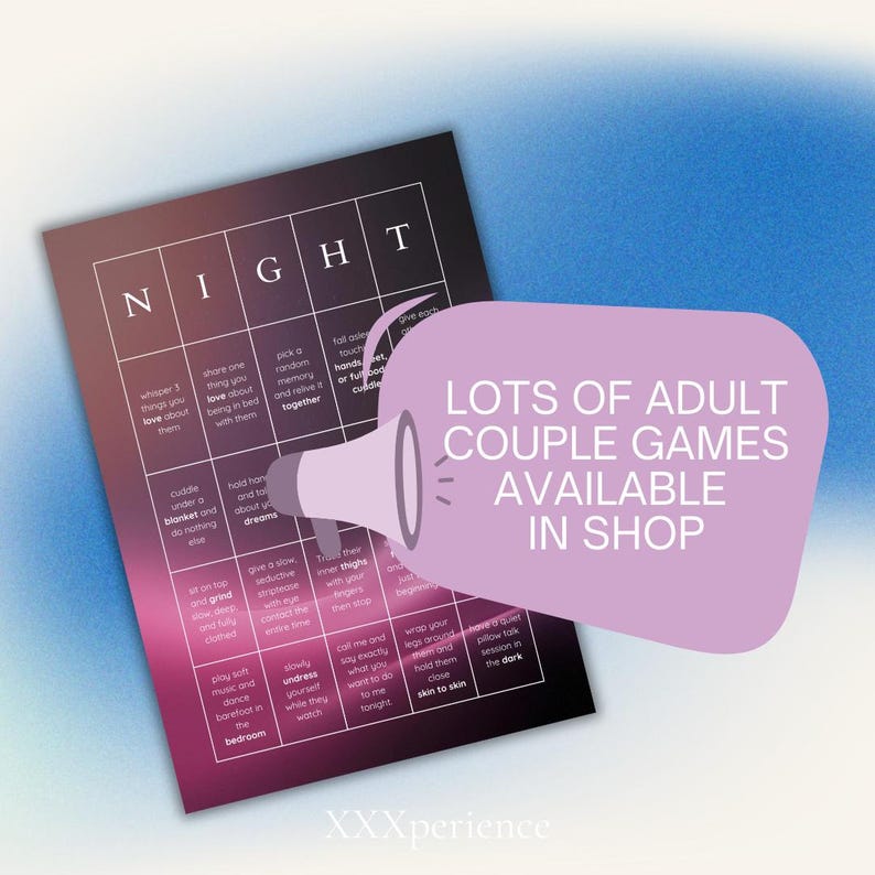 Printable Bingo for Couples | Bedroom Game for Couples | Digital ...