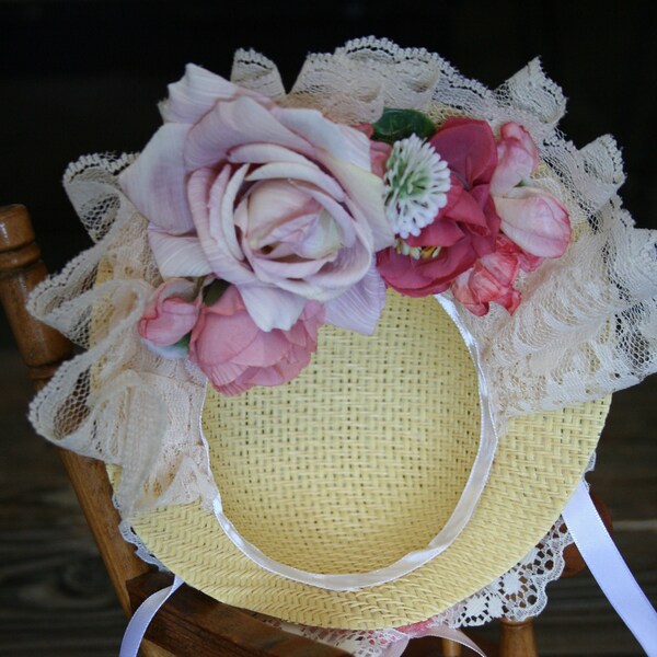 Straw Bonnet - Etsy