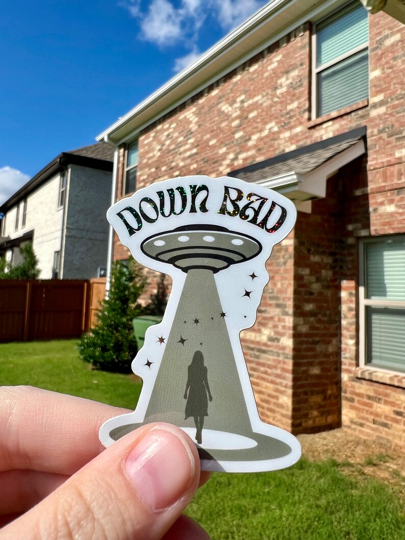 Down Bad TTPD UFO Space Sparkle Waterproof Vinyl Decal/sticker Retro ...