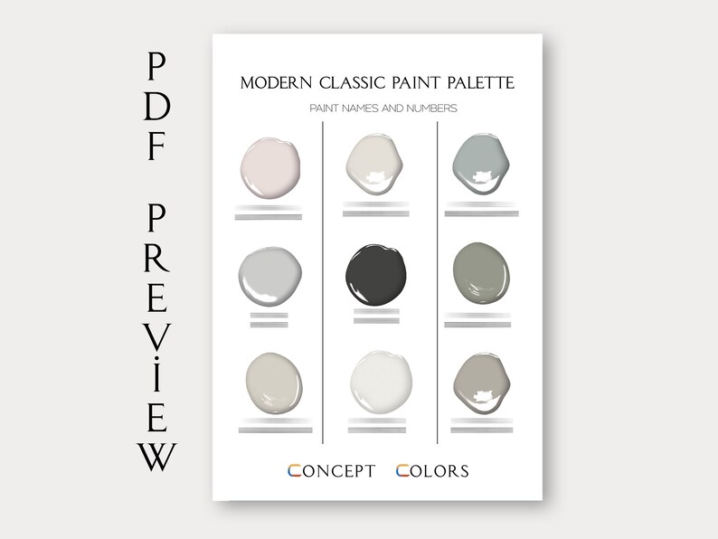 Sherwin Williams Modern Classic Home Palette Home Paint - Etsy