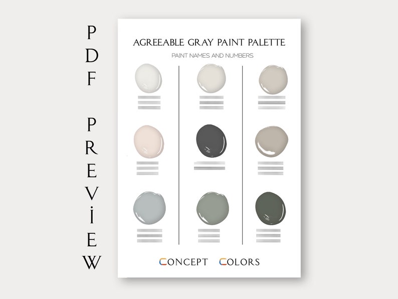 Sherwin Williams, Agreeable Gray Paint Palette: Home Paint Colors ...