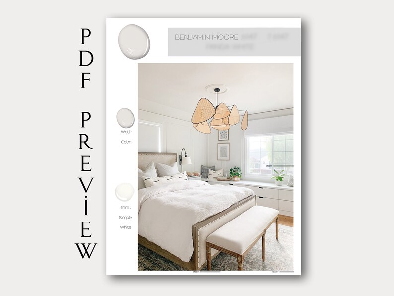 Calm House Paint Palette Benjamin Moore Calm Review Coastal - Etsy