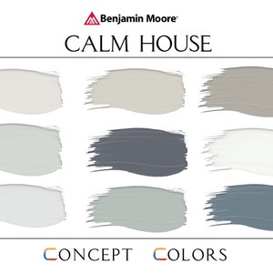 Calm House Paint Palette Benjamin Moore Calm Review Coastal - Etsy