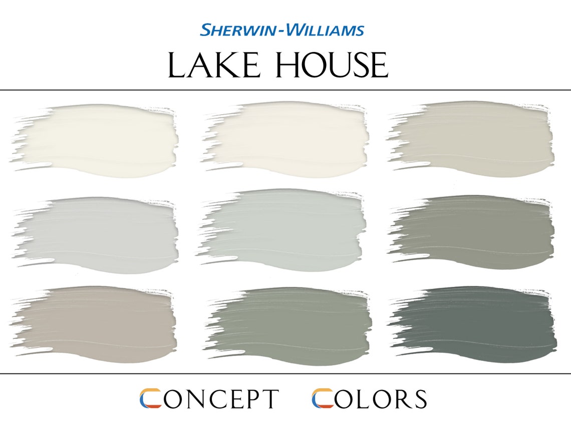 Lake House Paint Palette Sherwin Williams Lake House Color - Etsy