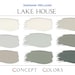 Lake House Paint Palette, Sherwin Williams, Lake House Color Scheme ...