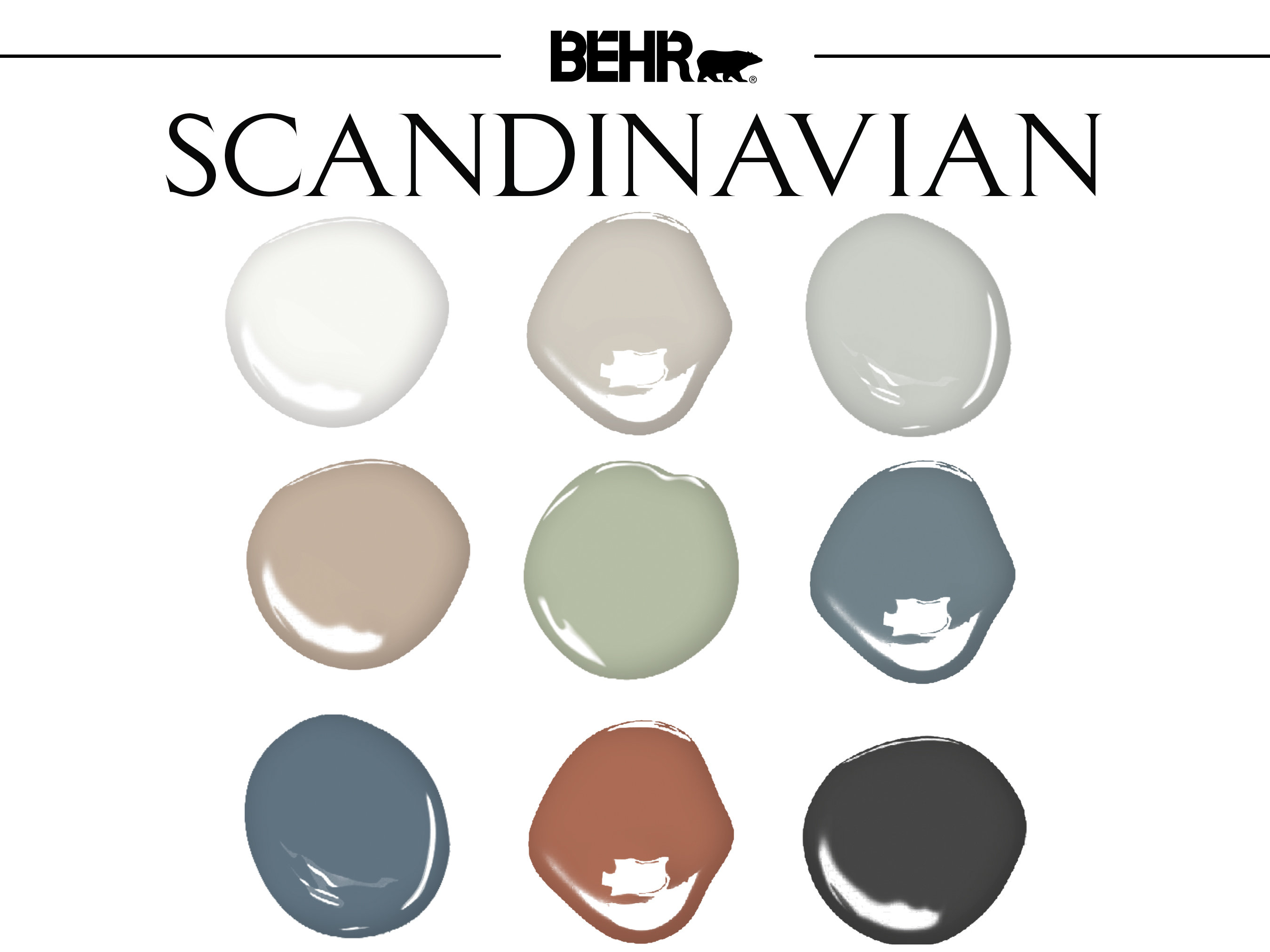 Behr Scandinavian Paint Palette Scandinavian Style Whole - Etsy