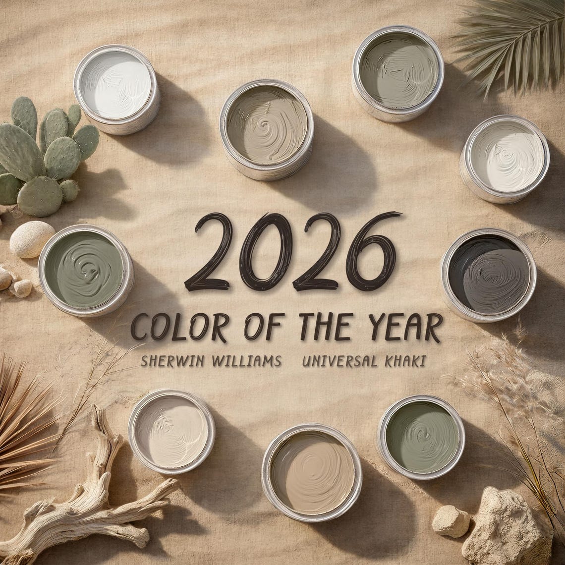 Sherwin Williams 2026 Color of the Year, SW 6150 Universal Khaki, Home ...