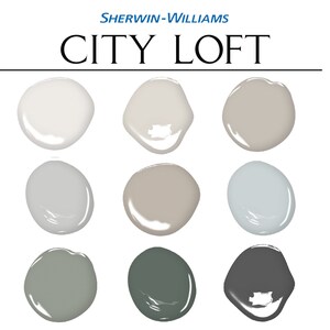 Sherwin Williams City Loft Paint Palette Complementary Whole - Etsy