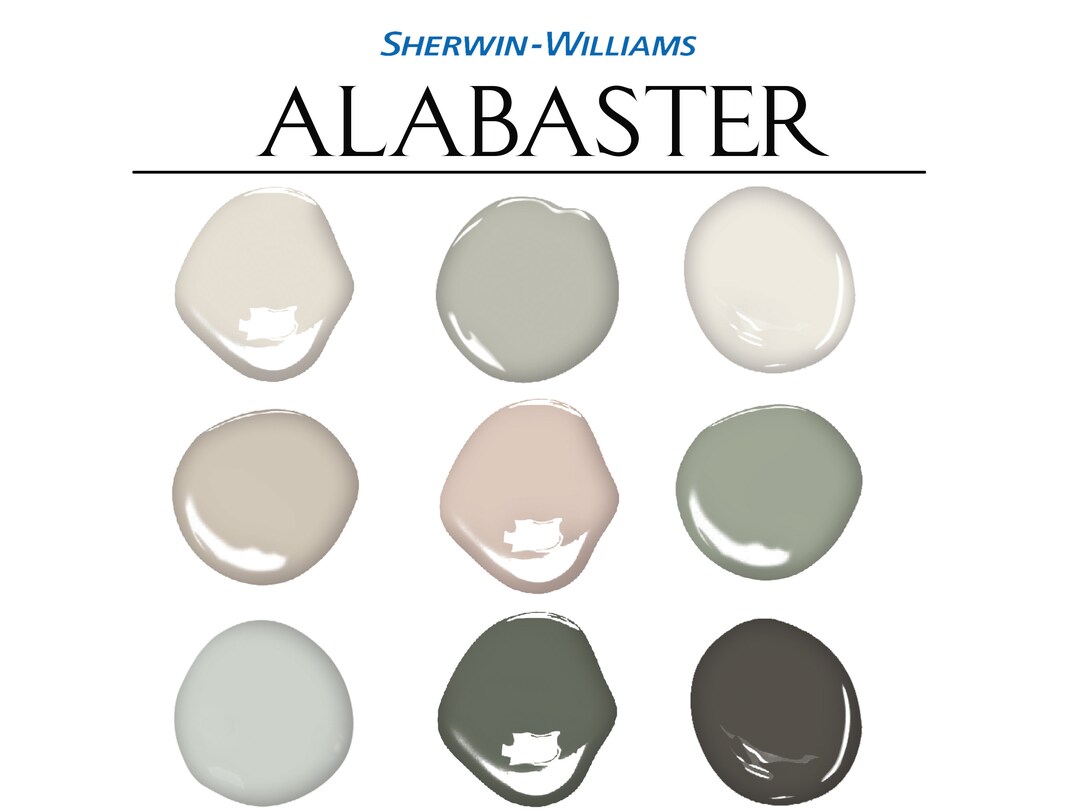 Sherwin Williams Alabaster Paint Palette, Complementary Whole House ...