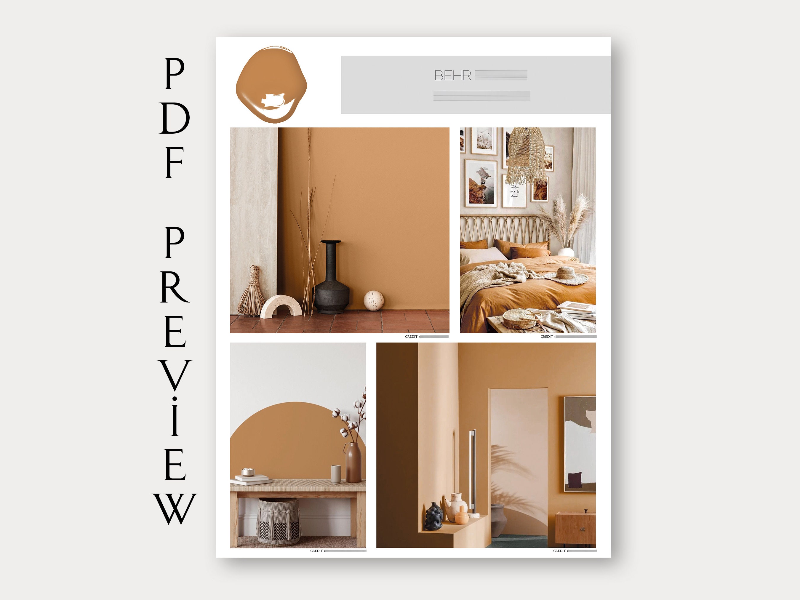 Bohemian Home Paint Palette Behr Complementary Whole House - Etsy