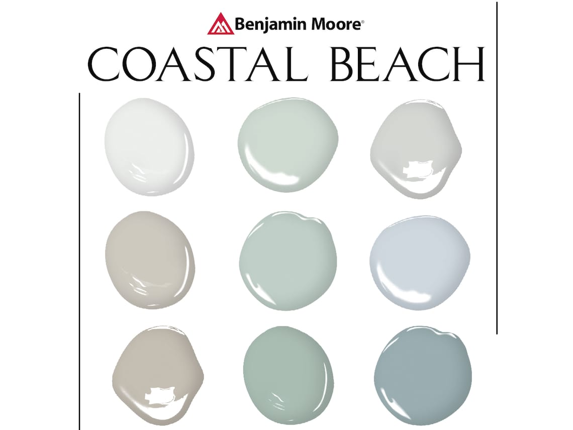 Benjamin Moore, Coastal Beach Paint Palette, Beach Review, Coastal ...