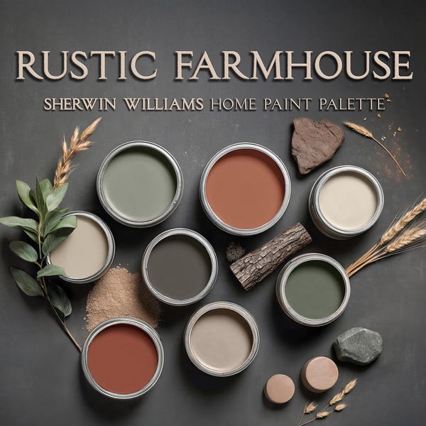 Rustic Farmhouse Paint Palette Sherwin - Etsy