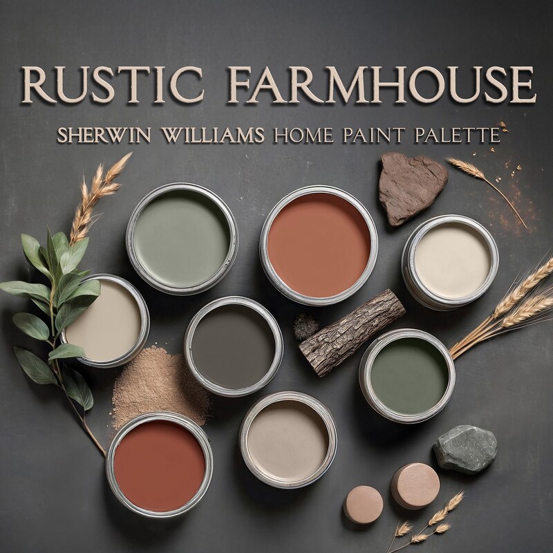 Rustic Farmhouse Paint Palette Sherwin - Etsy