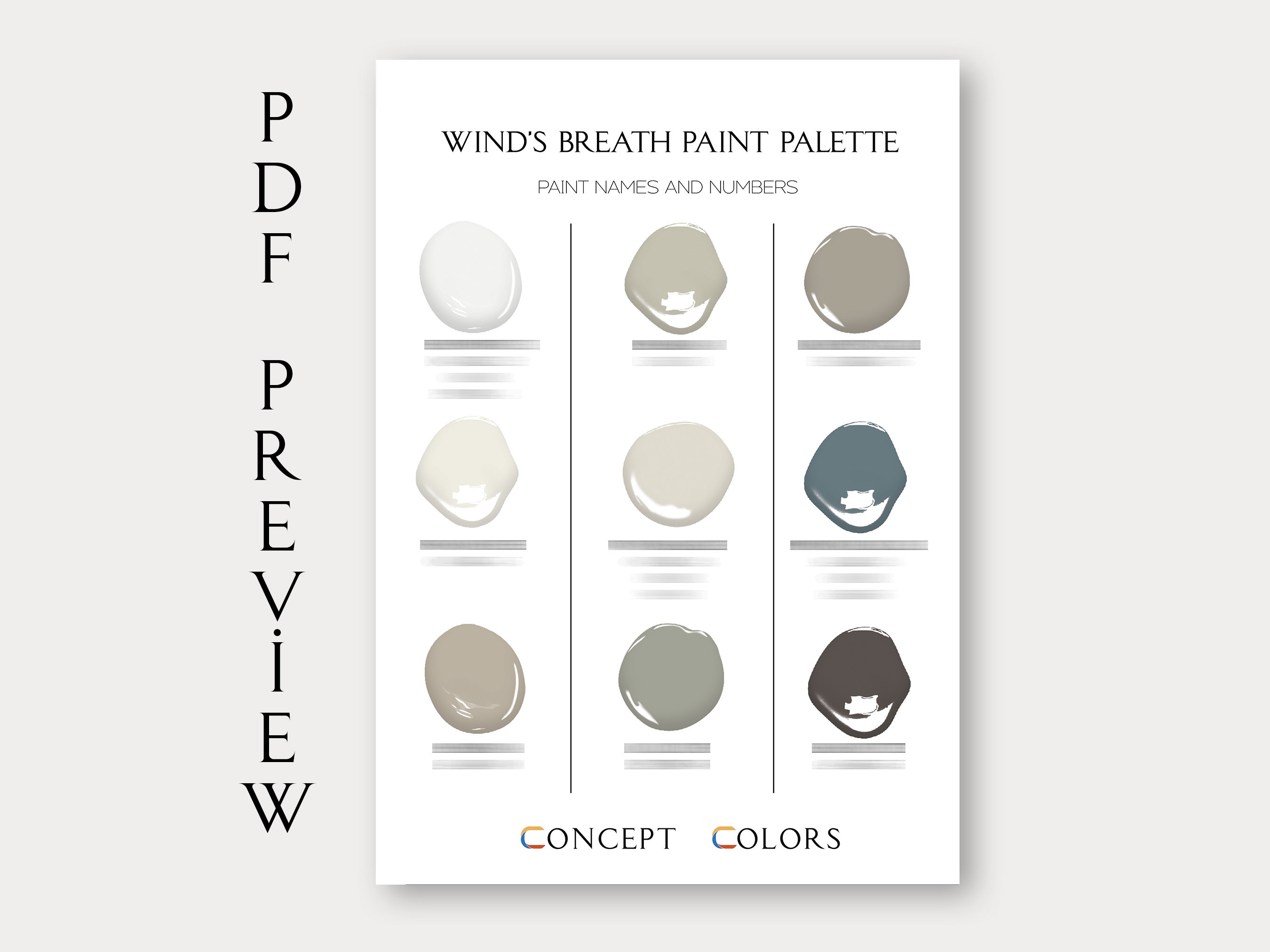 Wind's Breath Color Palette - Benjamin Moore, Whole House Paint ...