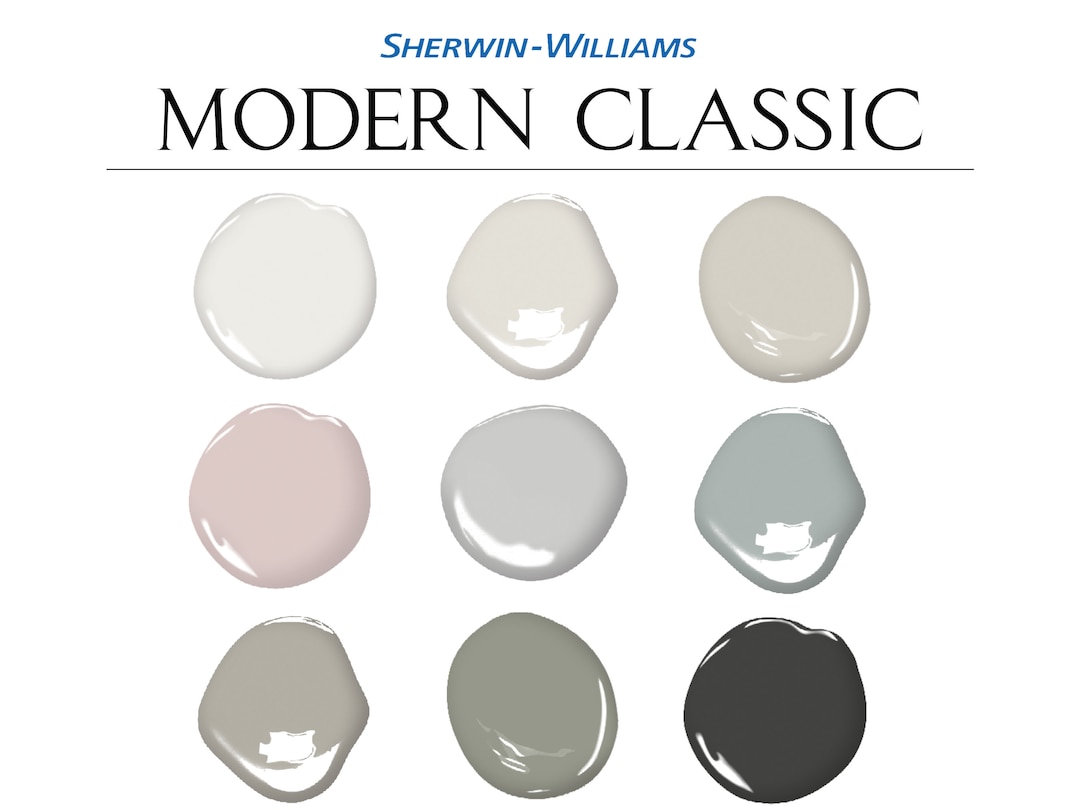 Sherwin Williams Modern Classic Home Paint Palette: Coordinating Colors ...