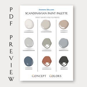 Sherwin Williams Scandinavian Paint Palette Scandinavian - Etsy