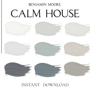 Calm House Paint Palette, Benjamin Moore, Calm Review, Calm Coastal ...