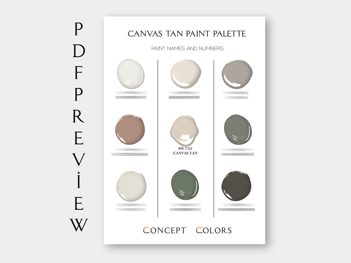 Sherwin Williams Canvas Tan Color Palette, Interior Color Scheme ...