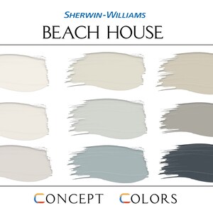 Sherwin Williams Beach House Paint Palette Coastal Paint - Etsy