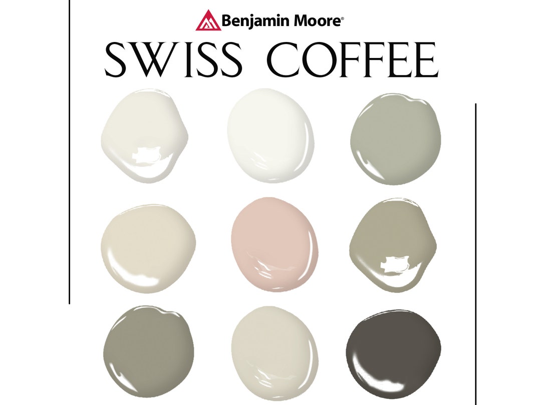 Swiss Coffee Color Palette, Benjamin Moore, Home Paint Palette, Cozy ...