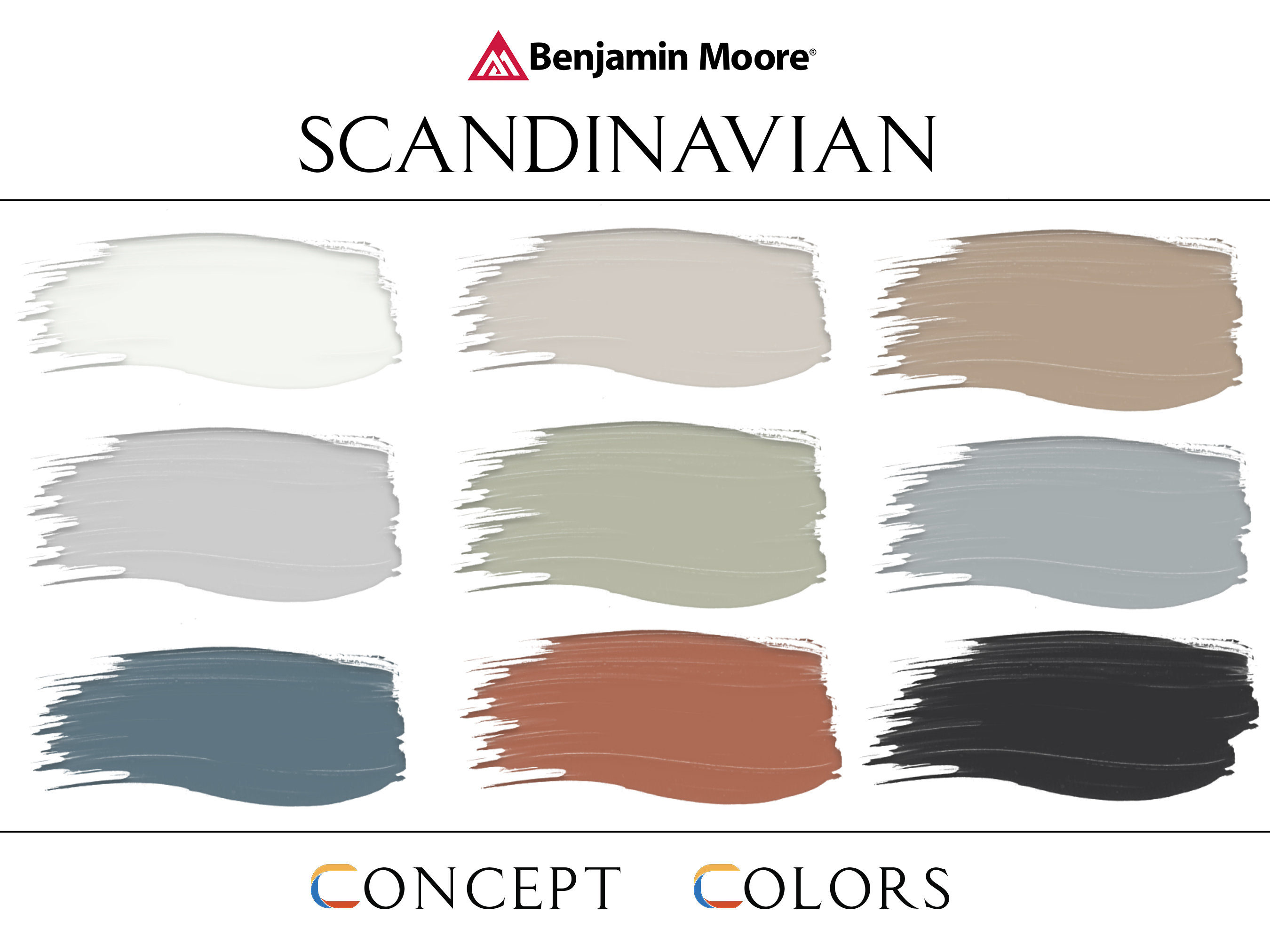 Benjamin Moore Scandinavian Paint Palette, Scandinavian Style Whole ...