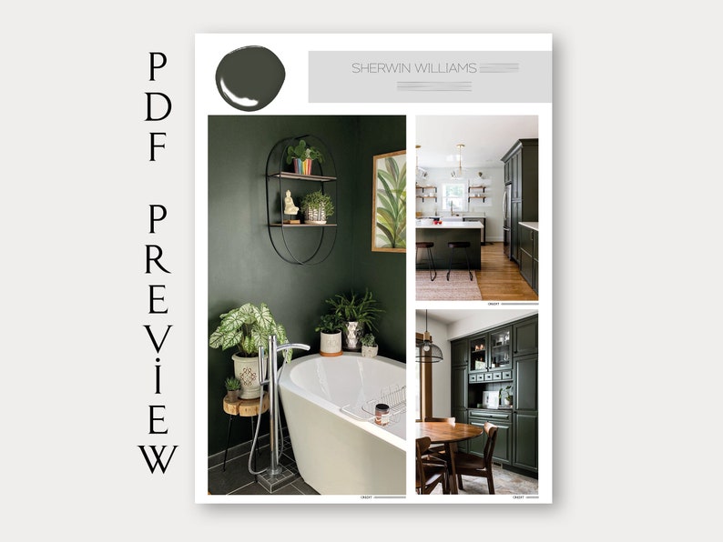 Sherwin Williams Evergreen Fog Paint Evergreen Fog Palette - Etsy