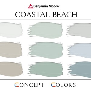 Benjamin Moore Coastal Beach Paint Palette, Whole House Color Scheme ...