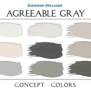Sherwin Williams Agreeable Gray Paint Palette, Coastal Paint Palette ...