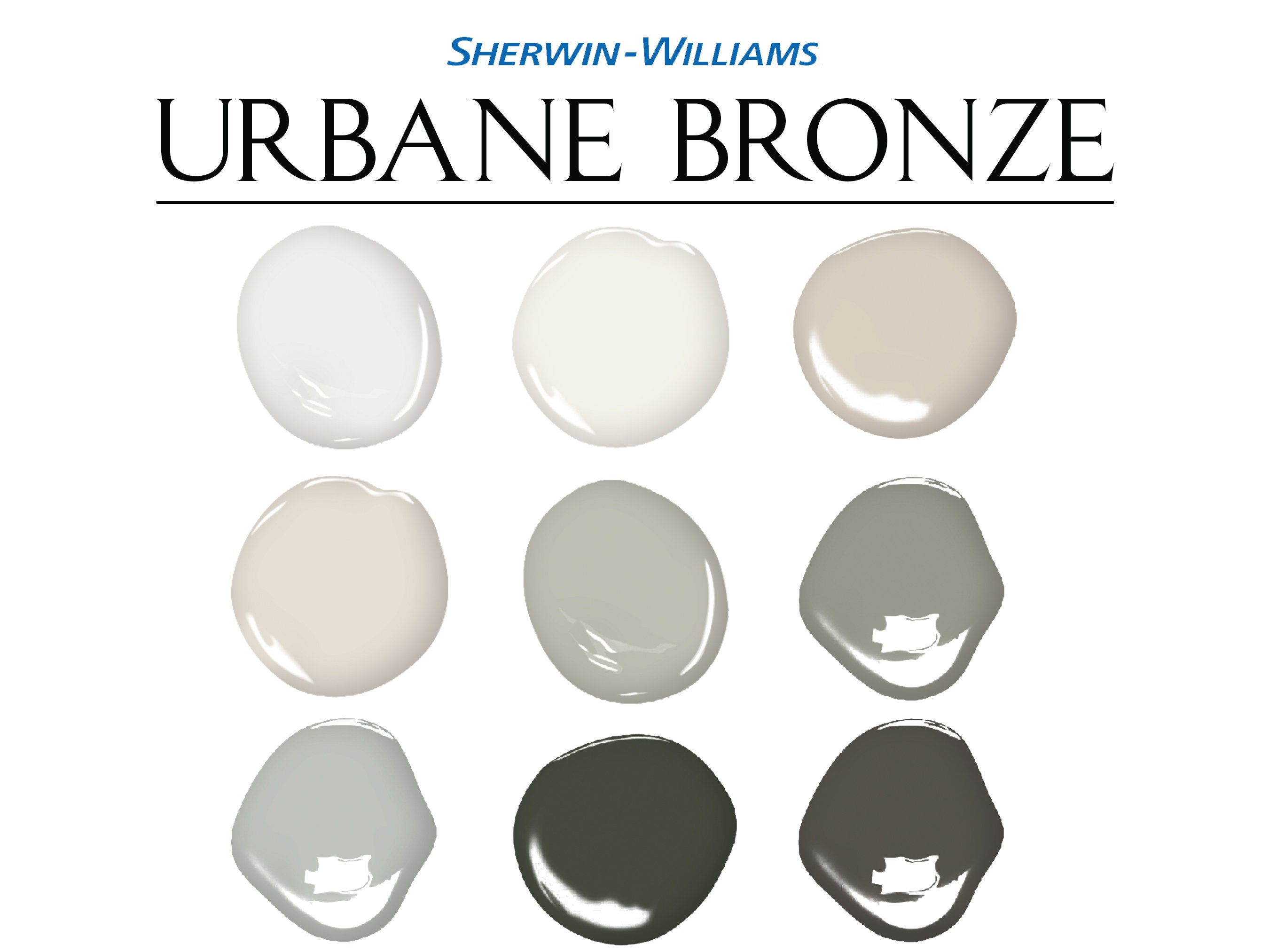 Sherwin Williams Urbane Bronze Complementary Paint Palette, Whole House ...