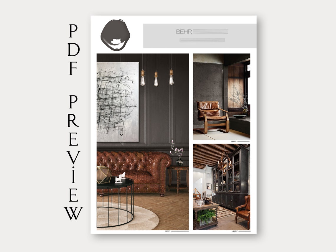 Rustic Farmhouse Paint Palette Behr Paint Guide Whole House - Etsy