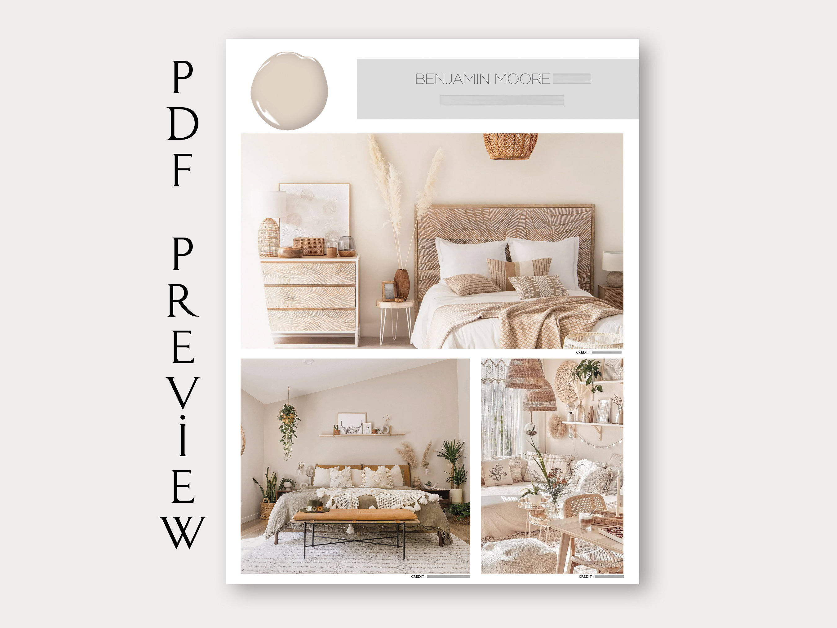 Bohemian Paint Palette, Benjamin Moore, Complementary Whole House Paint ...