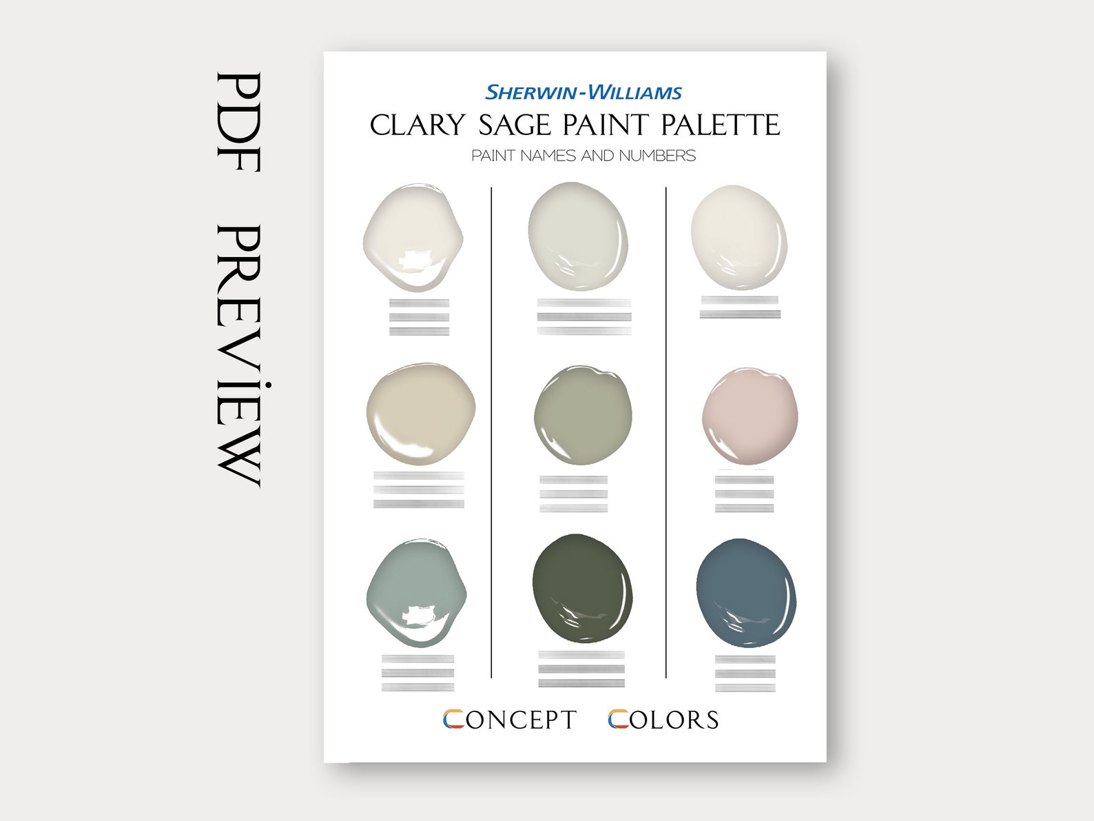 Sherwin Williams Clary Sage Palette Complementary Whole House - Etsy Sherwin Williams Clary Sage Palette Complementary Whole House - Etsy