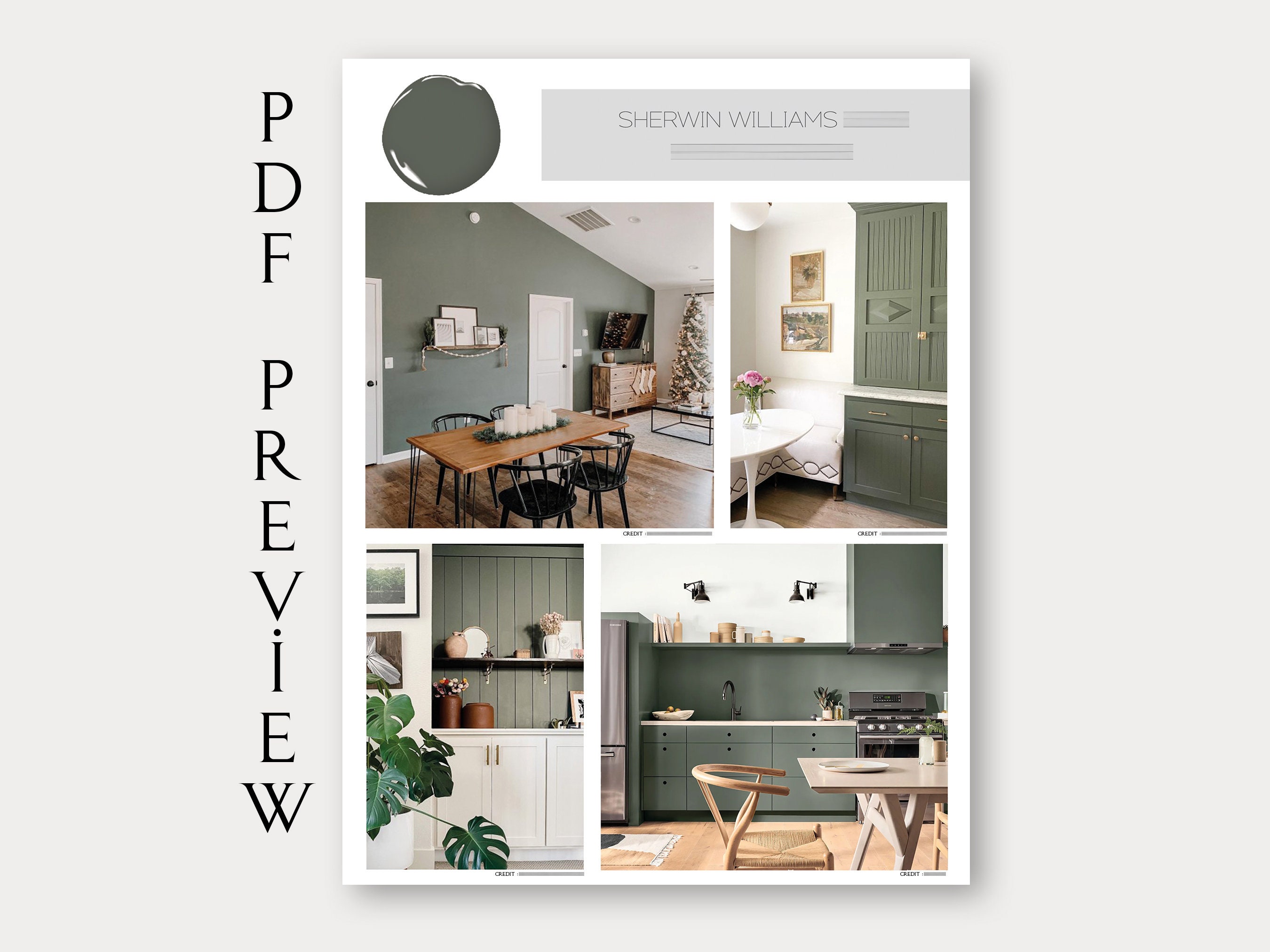 Sherwin Williams Pewter Green Paint Palette: Whole House Paint Colors ...