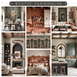 Rustic Farmhouse Paint Palette, Behr Color Scheme, Modern Rustic House ...