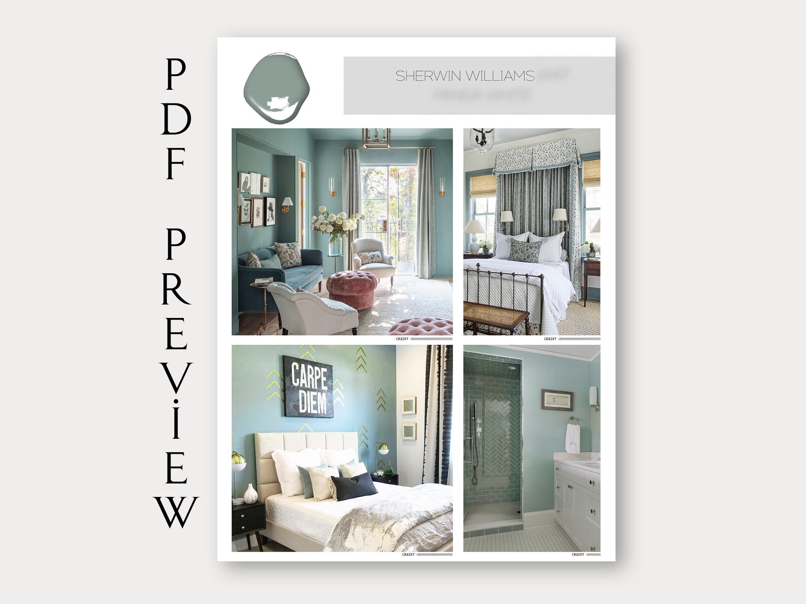 Sherwin Williams Sea Salt Palette Coastal Palette Fresh - Etsy Australia