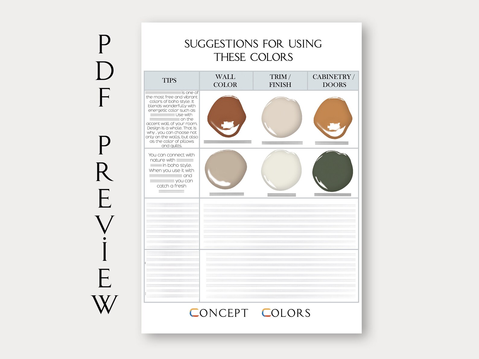 Bohemian Home Paint Palette Behr Complementary Whole House - Etsy