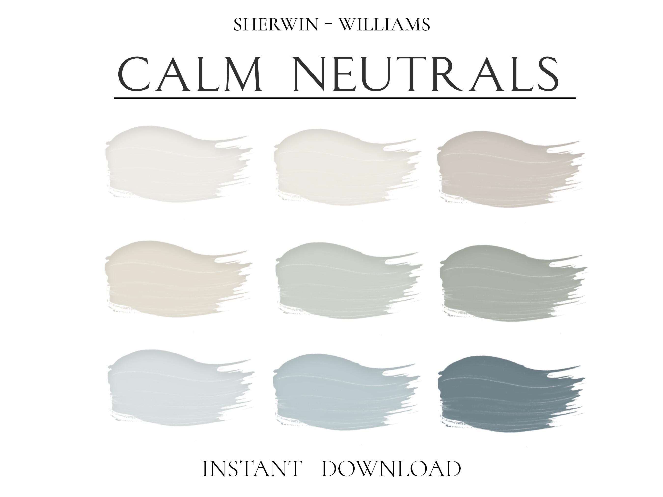 Calm Neutrals Home Paint Palette, Sherwin Williams, Modern Calm ...