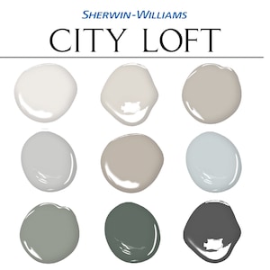 Sherwin Williams City Loft Paint Palette: Whole House Paint Colors ...